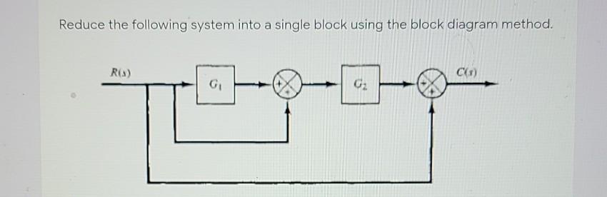 Solved Reduce the following system into a single block using | Chegg.com