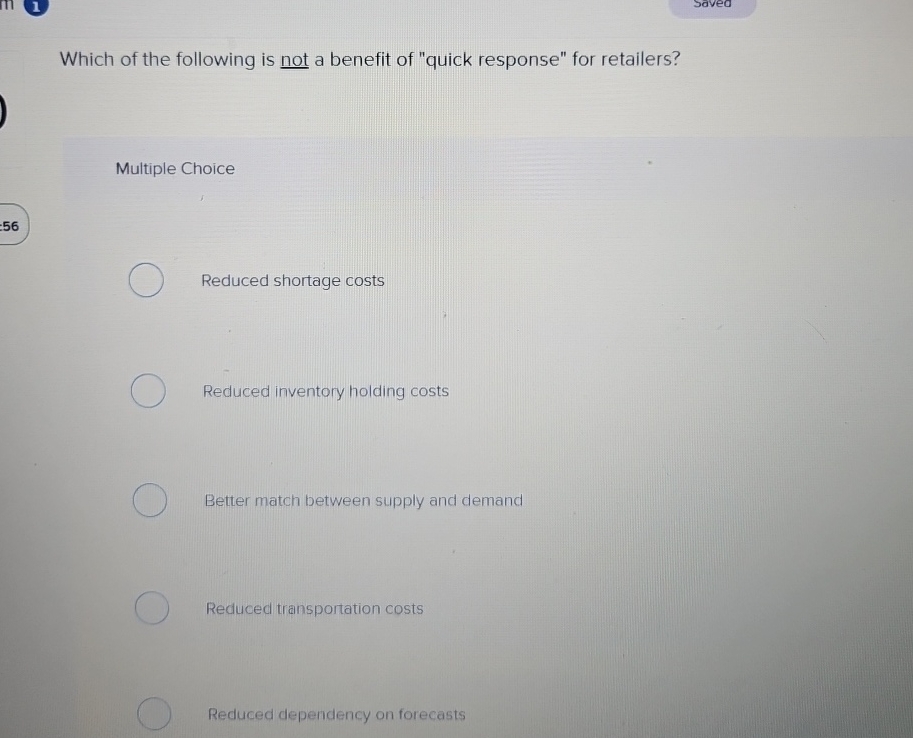 Solved Which of the following is not a benefit of "quick | Chegg.com
