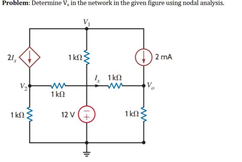 Solved Problem: Determine \( ﻿V_{0} \) ﻿in the network in | Chegg.com