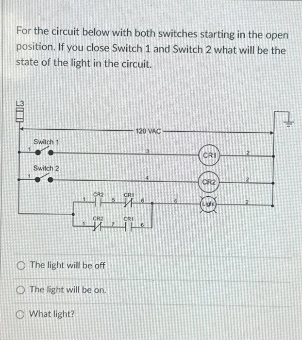 Solved For the circuit below with both switches starting in | Chegg.com