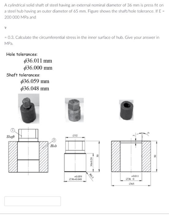 Solved A cylindrical solid shaft of steel having an external | Chegg.com