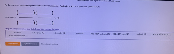 Solved For the molecular compound nitrogen monoxide, what | Chegg.com