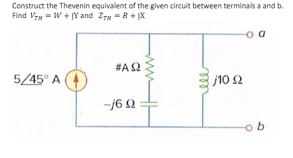 Solved Construct the Thevenin equivalent of the given | Chegg.com