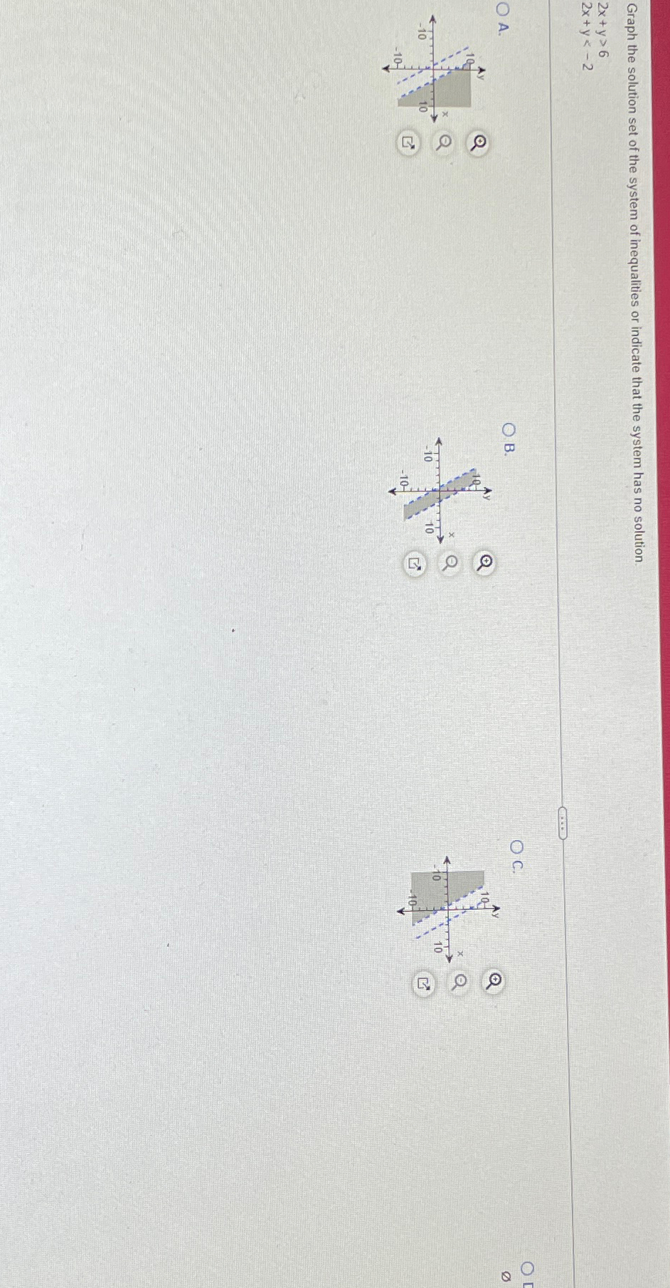 Solved Graph the solution set of the system of inequalities | Chegg.com