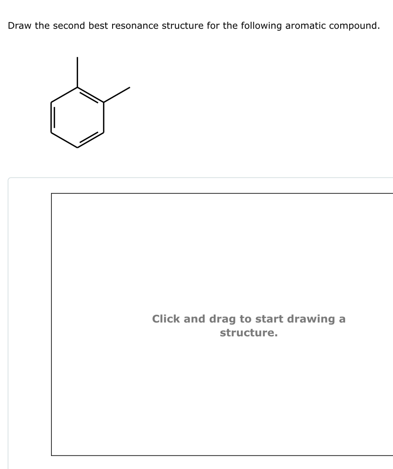 Draw the second best resonance structure for the | Chegg.com