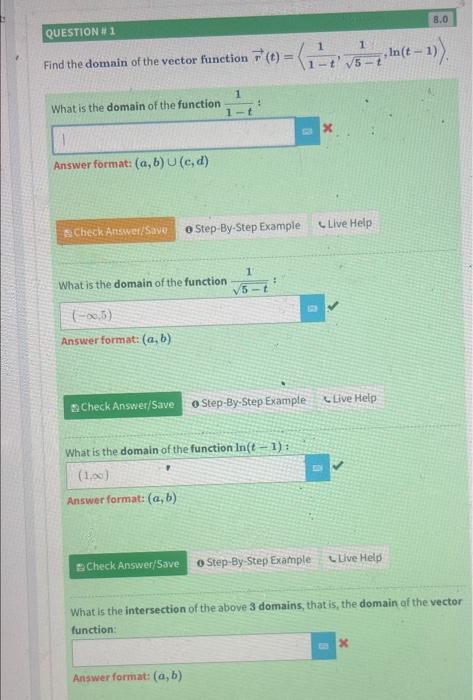 Solved id the domain of the vector function | Chegg.com