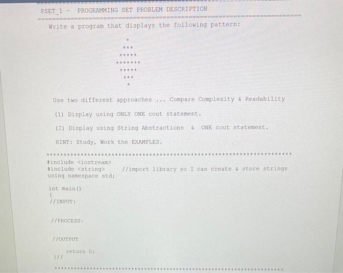 Solved Pset 1 Programming Set Problem Description Write A