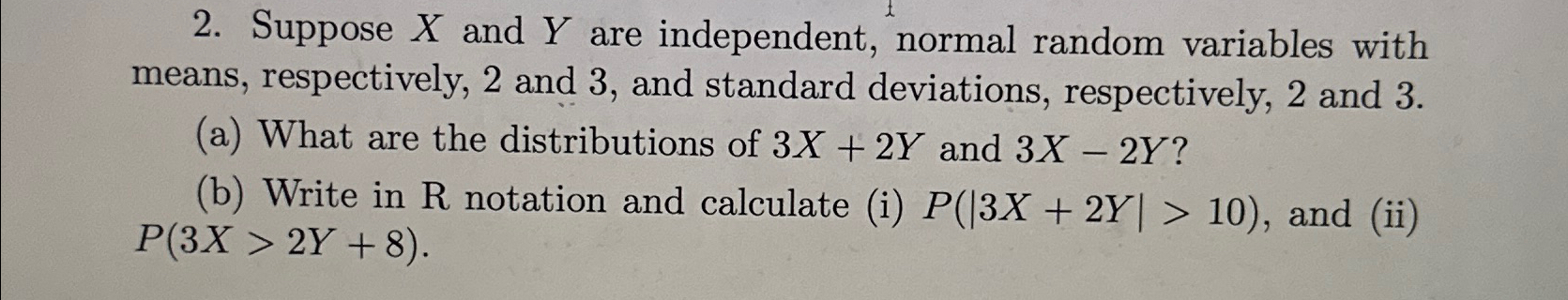 Solved Suppose x ﻿and Y ﻿are independent, normal random | Chegg.com