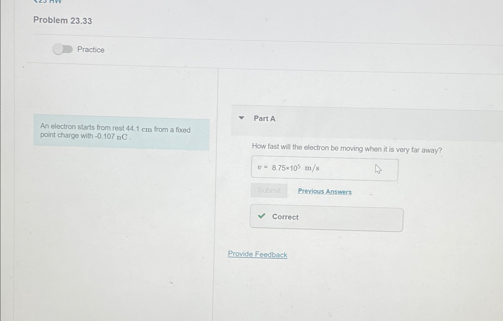 Solved Problem 23.33PracticeAn electron starts from rest | Chegg.com