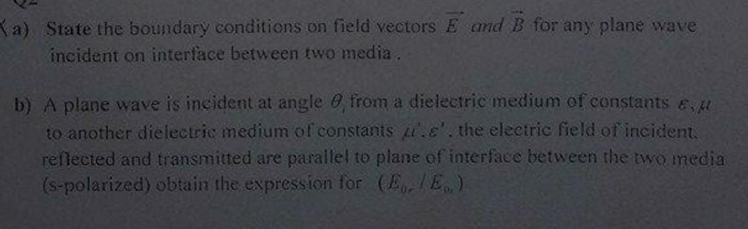 Solved electromagnetic...From Griffith's book Please solve | Chegg.com