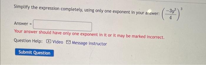 Solved Simplify the expression completely, using only one | Chegg.com