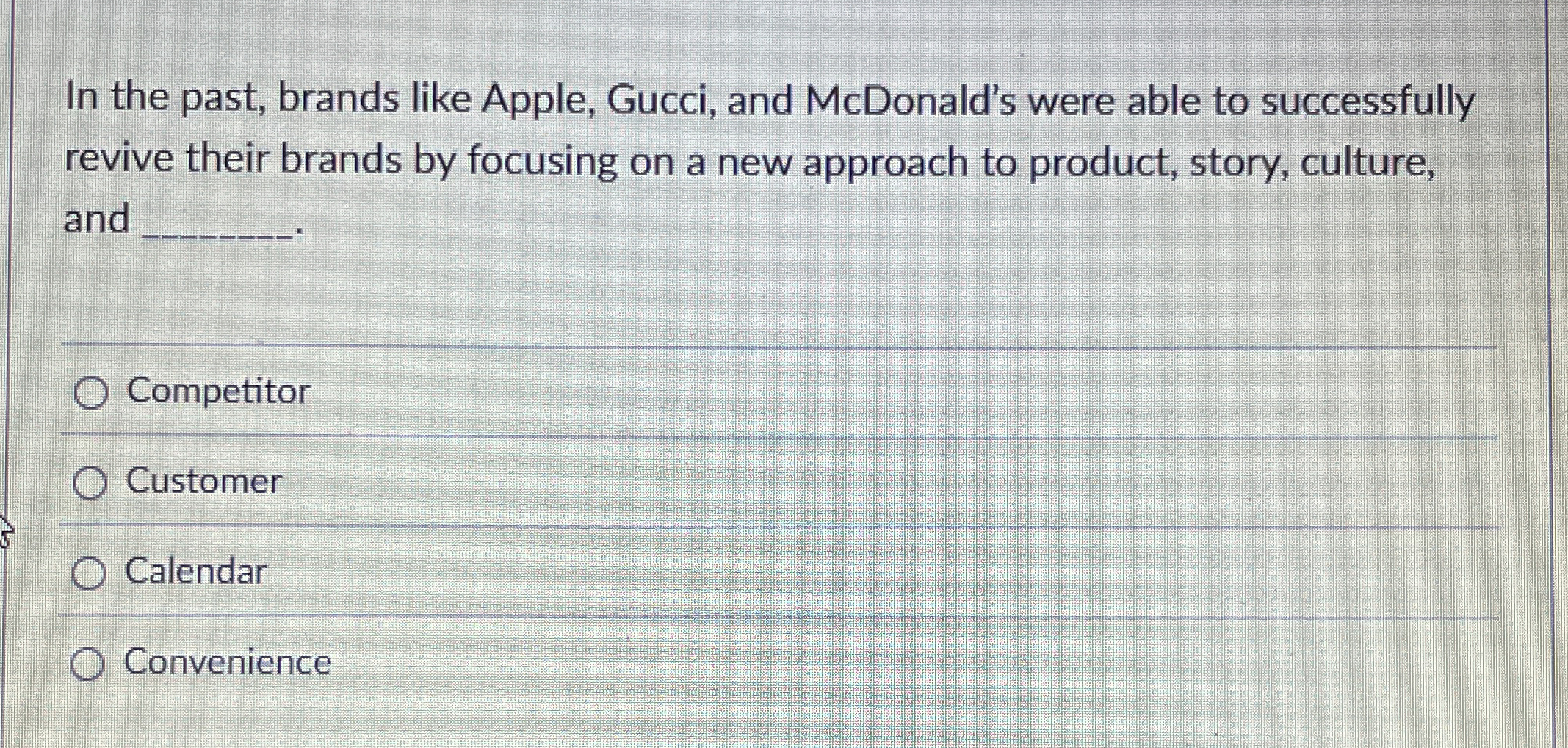 Solved In the past, brands like Apple, Gucci, and McDonald's | Chegg.com