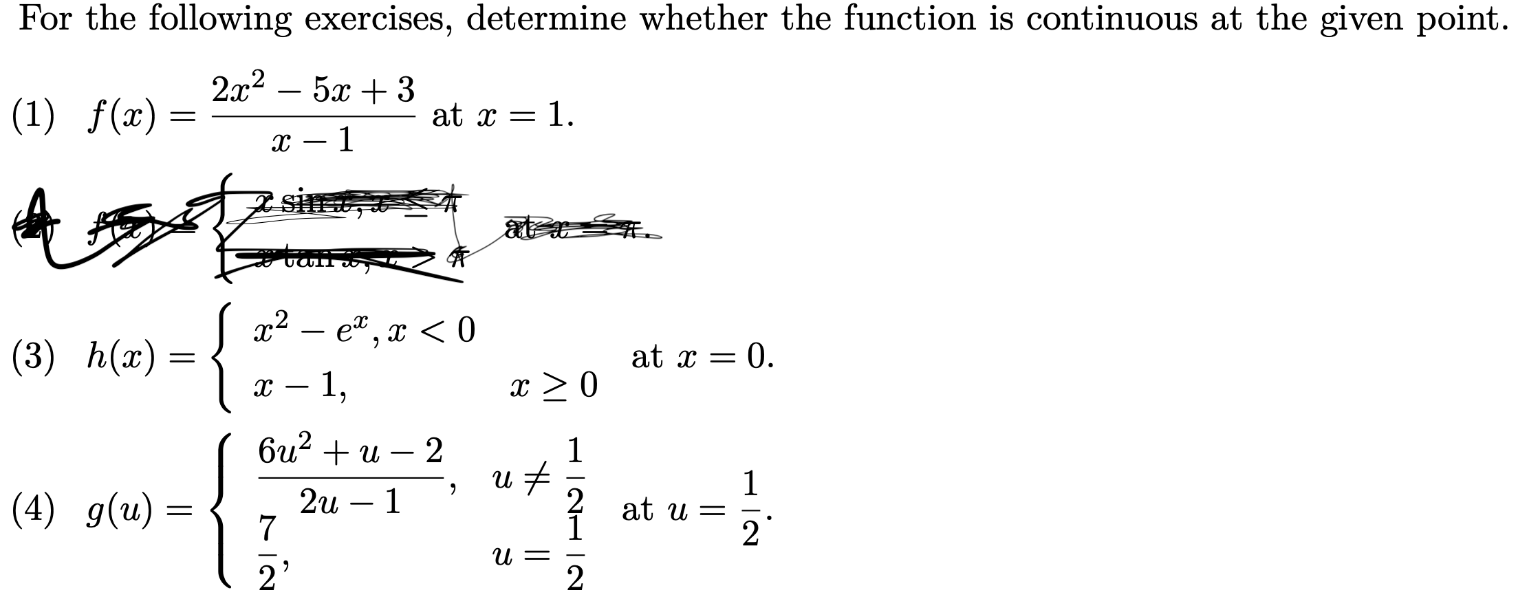 Solved For the following exercises, determine whether the | Chegg.com