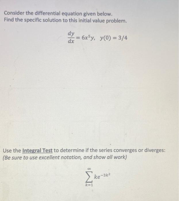 Solved Consider the differential equation given below. Find | Chegg.com