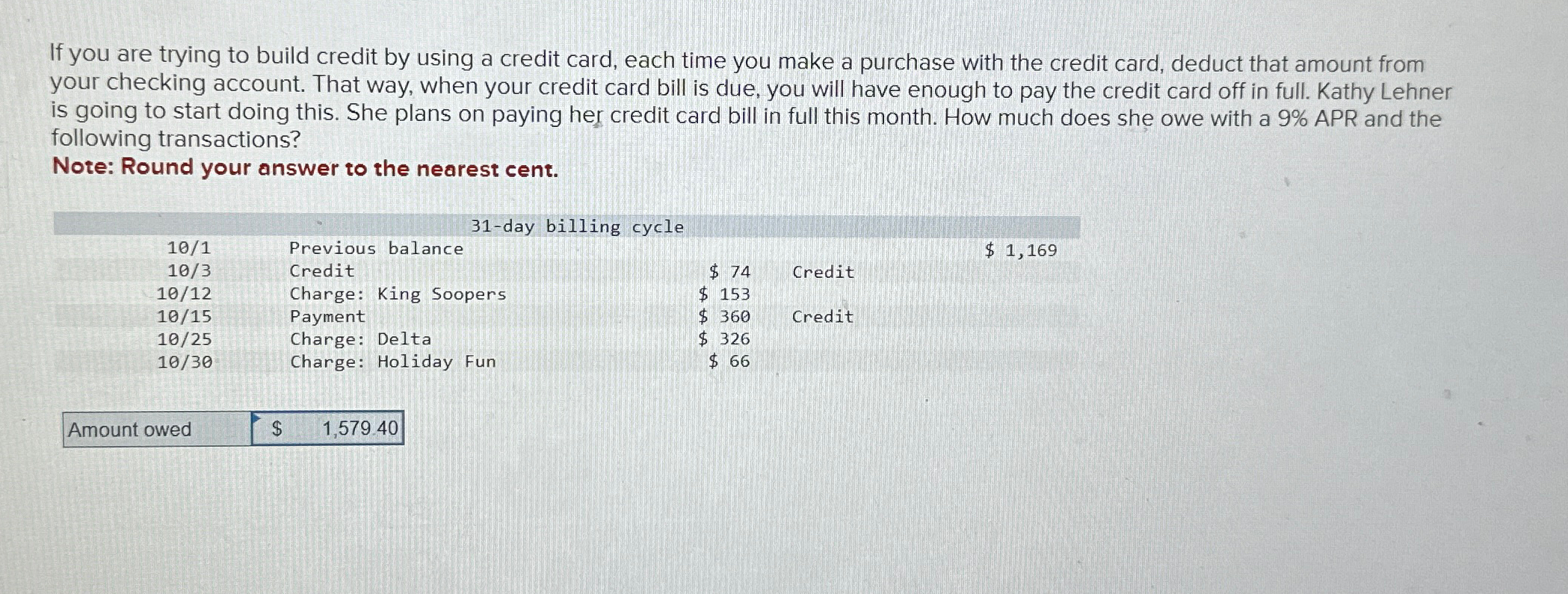 Solved If you are trying to build credit by using a credit | Chegg.com