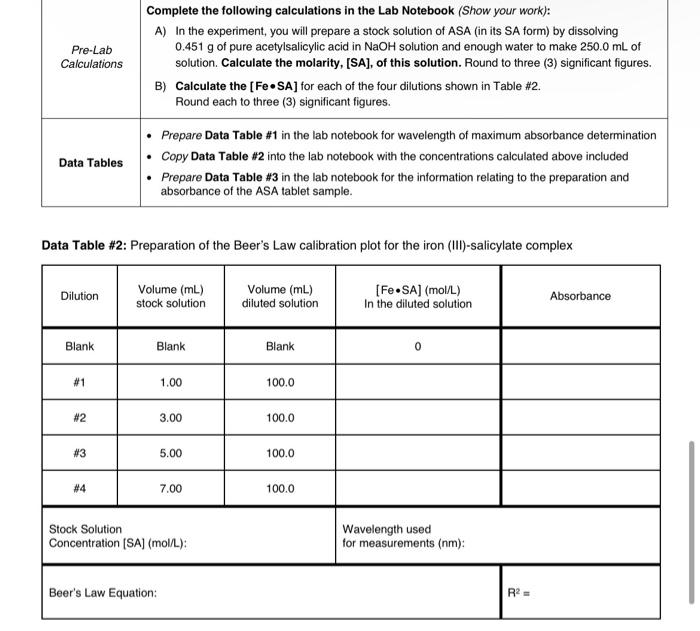 Solved Complete the following calculations in the Lab | Chegg.com