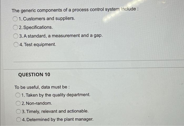 Solved The generic components of a process control system | Chegg.com
