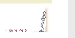 Solved A person leans against a wall (Fig. P4.5). Draw a | Chegg.com