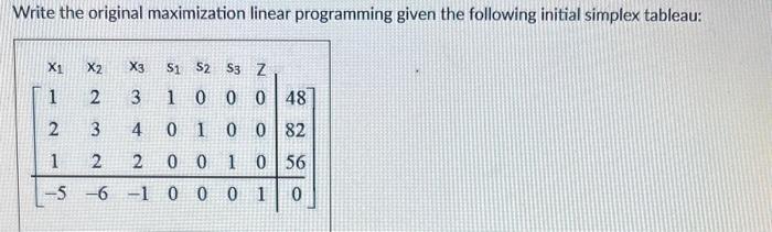 Solved Write the original maximization linear programming | Chegg.com