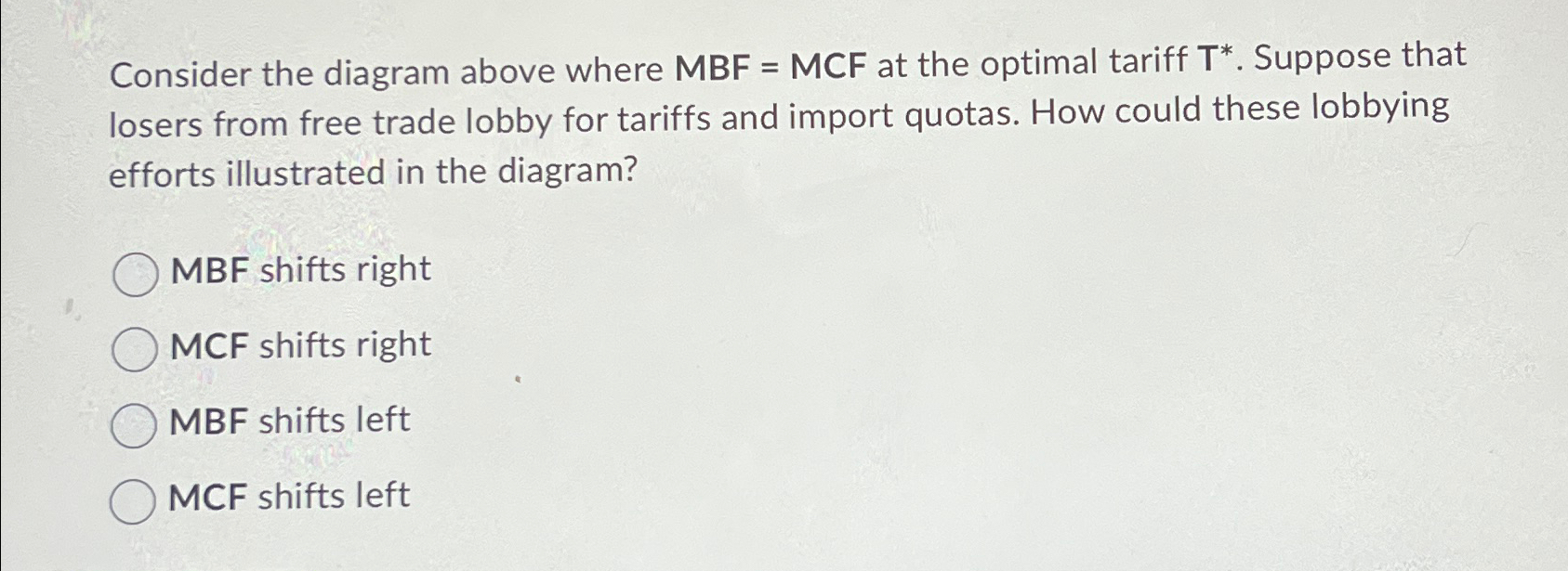 Solved Consider the diagram above where MBF = ﻿MCF at the | Chegg.com