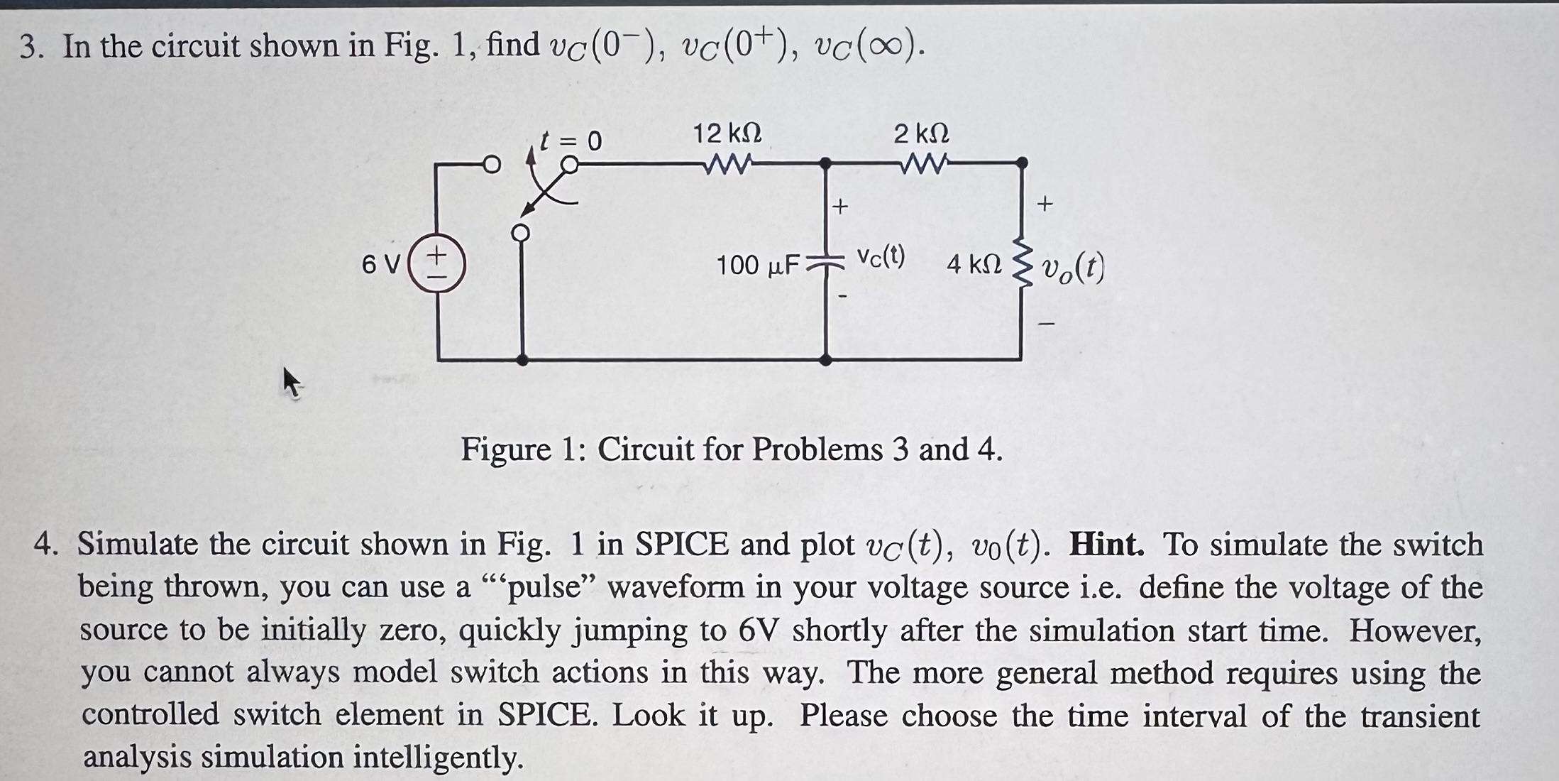 In the circuit shown in Fig. 1 , ﻿find | Chegg.com