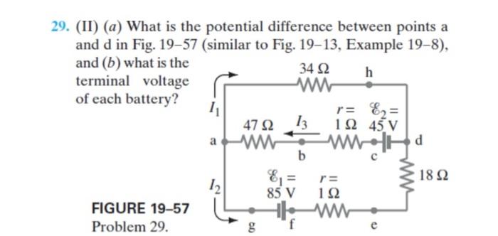 Solved (II) (a) What is the potential difference between | Chegg.com