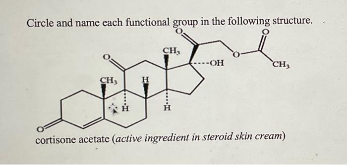 Solved Circle and name each functional group in the | Chegg.com