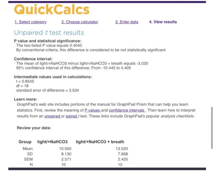 QuickCalcs 1. Select category 2. Choose calculator 3. | Chegg.com