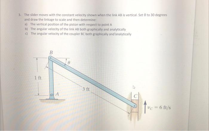 1. Link AB is rotating with the constant velocity | Chegg.com
