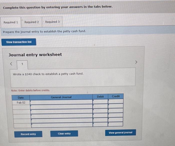 Solved Problem 6.3A Establishing, reimbursing, and | Chegg.com