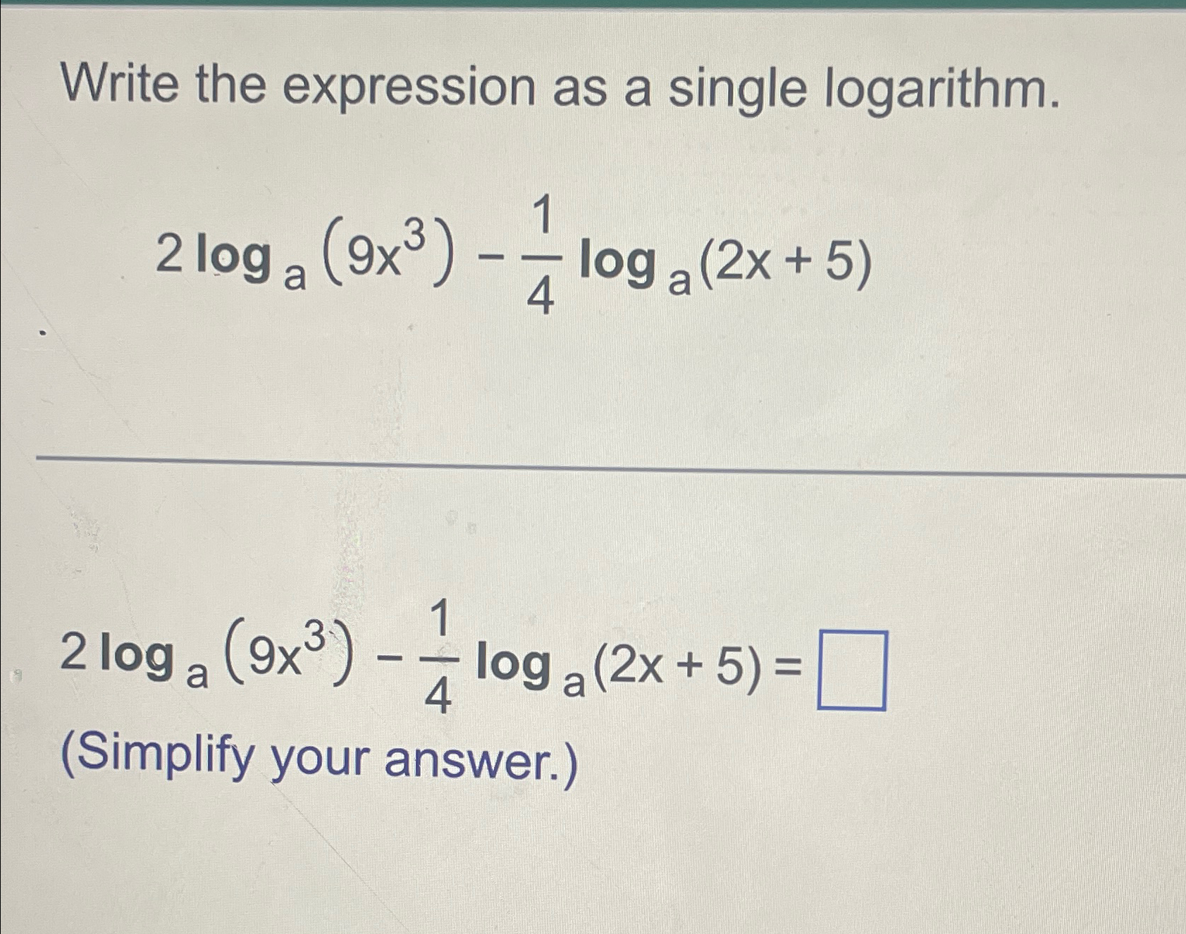 Solved Write the expression as a single | Chegg.com