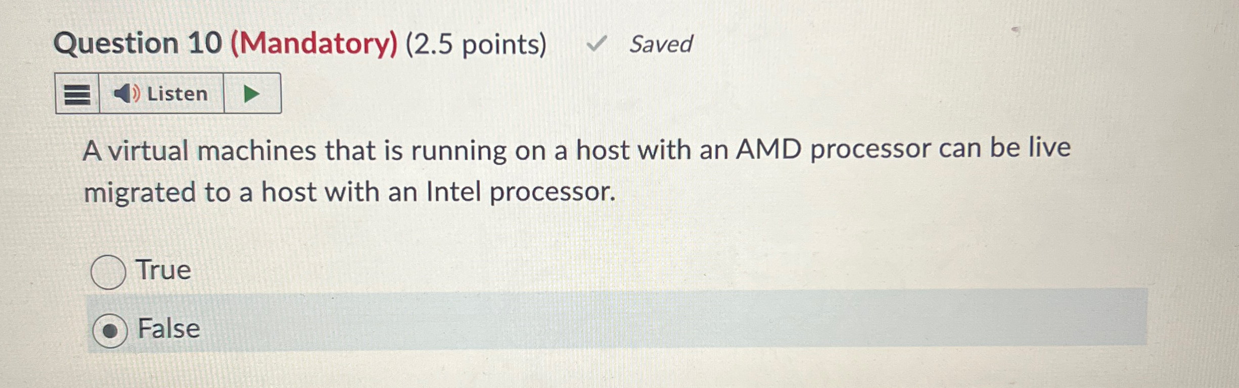 Solved Question 10 (Mandatory) (2.5 ﻿points) ﻿Saved A | Chegg.com