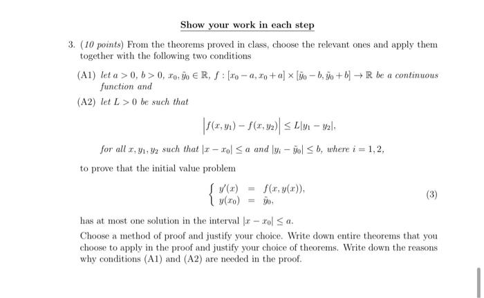 Solved 3. ( 10 points) From the theorems proved in class, | Chegg.com