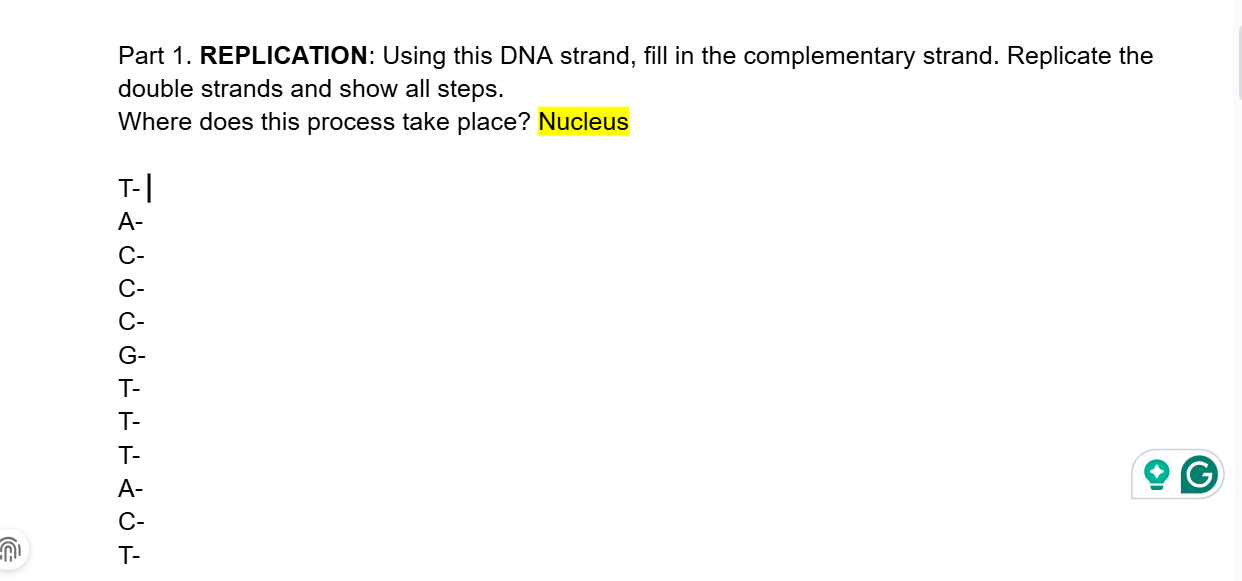 Solved Ask a question... Part 1. ﻿REPLICATION: Using this | Chegg.com