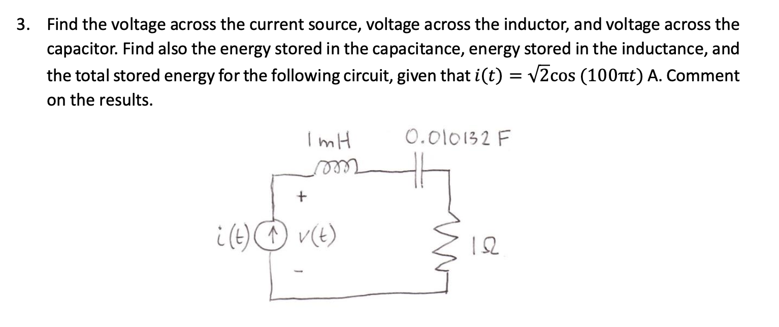 Solved Find The Voltage Across The Current Source Voltage
