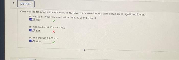 Solved Carry Out The Following Arithmetic Operations Give