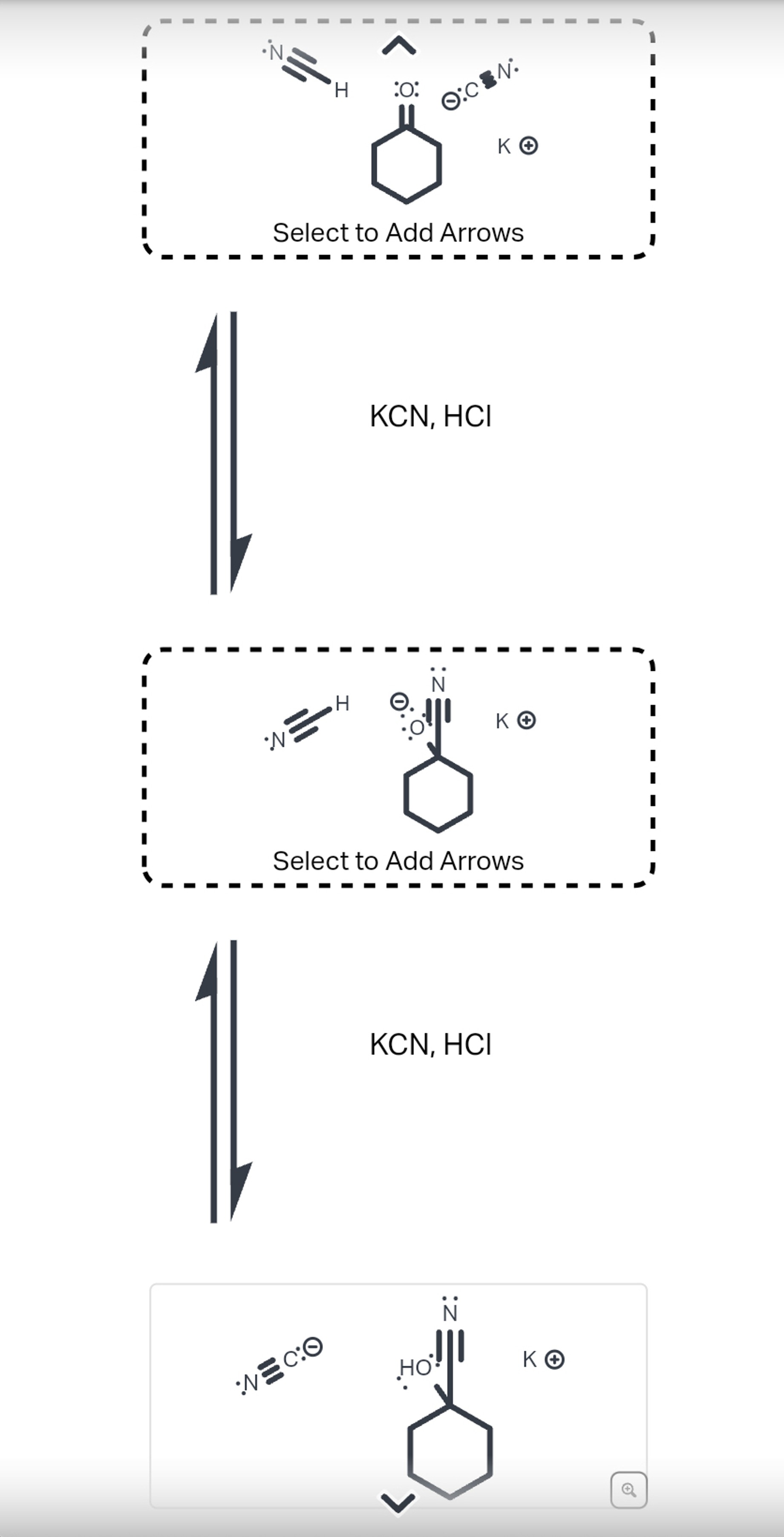 Solved Select to Add ArrowsKCN,HCl ﻿curved arrows are used | Chegg.com