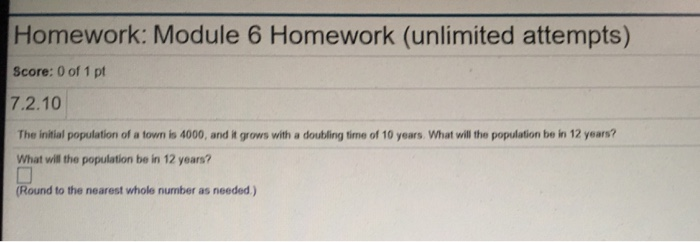 Solved Homework: Module 6 Homework (unlimited attempts) | Chegg.com
