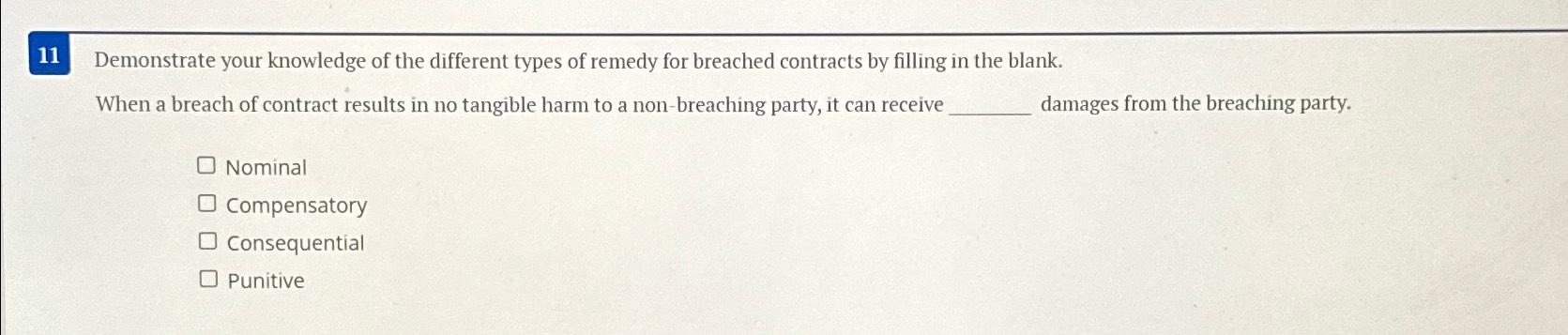 Solved 11 ﻿Demonstrate your knowledge of the different types | Chegg.com