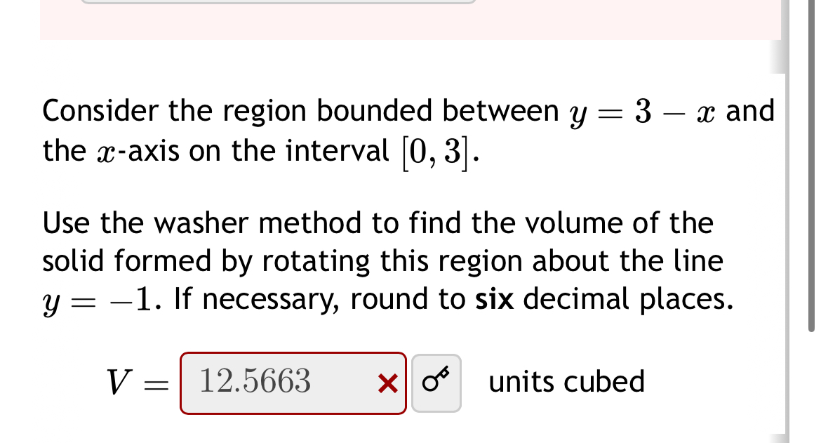 Solved Consider the region bounded between y=3-x ﻿andthe | Chegg.com