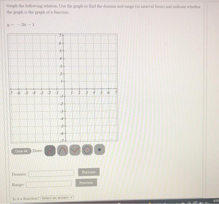 Solved Graph the following relation. Use the graph to find | Chegg.com