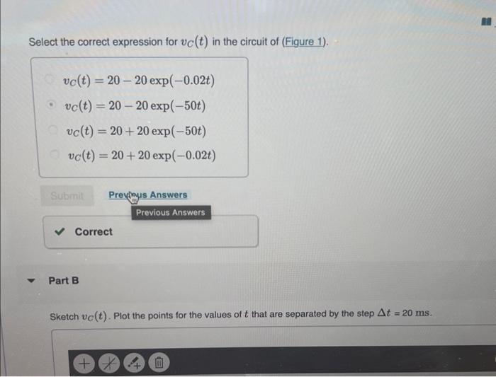 Consider the circuit shown in (Figure 1). Figure 1 of | Chegg.com