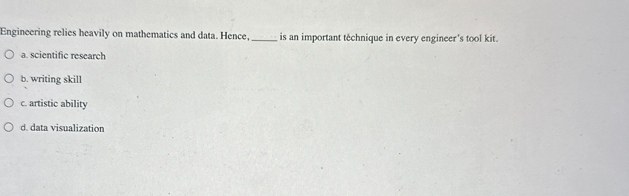 Solved Engineering relies heavily on mathematics and data. | Chegg.com