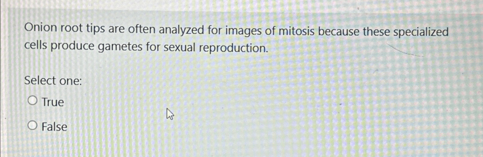 Solved Onion root tips are often analyzed for images of | Chegg.com