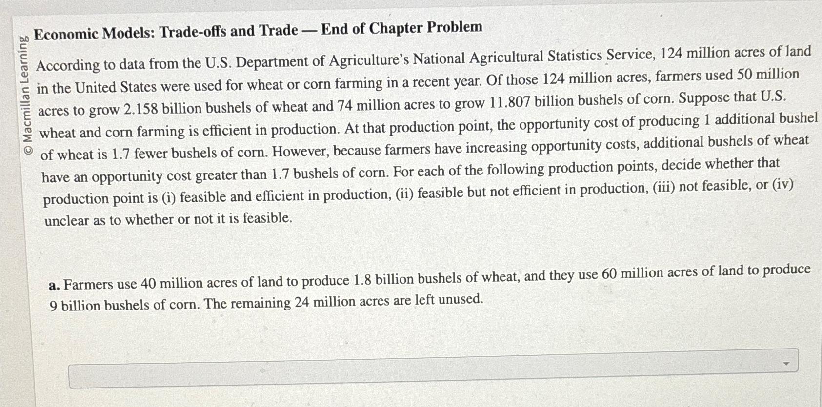 Solved Economic Models: Trade-offs and Trade - ﻿End of | Chegg.com