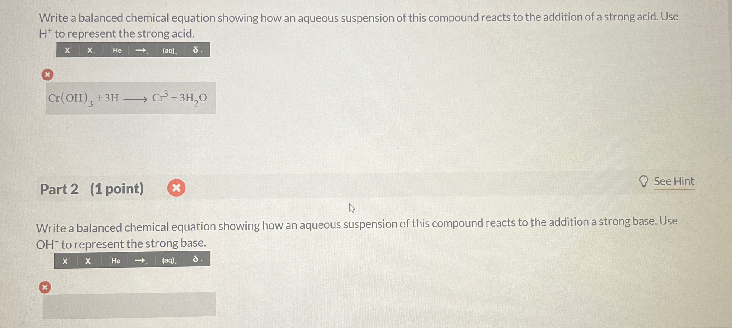 Solved Write A Balanced Chemical Equation Showing How An