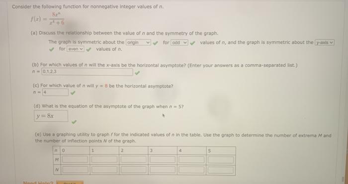 Solved Consider the following function for nonnegative | Chegg.com
