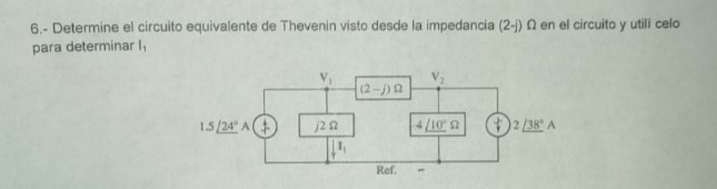 Solved 6.- ﻿Determine el circuito equivalente de Thevenin | Chegg.com