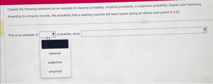 Solved Classify the following statement as an example of | Chegg.com