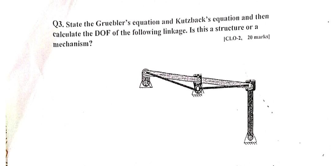 Solved Q3. State the Gruebler's equation and Kutzback's | Chegg.com
